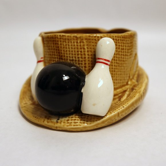 Lefton | Accents | Mcm Lefton Bowlers Hat Ashtray Tan With Bowling Ball ...
